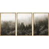IDEA4WALL Framed Canvas Print Wall Art Woodland Nursery Decor Set Fog & Mist Over Blue Pine Tree ...